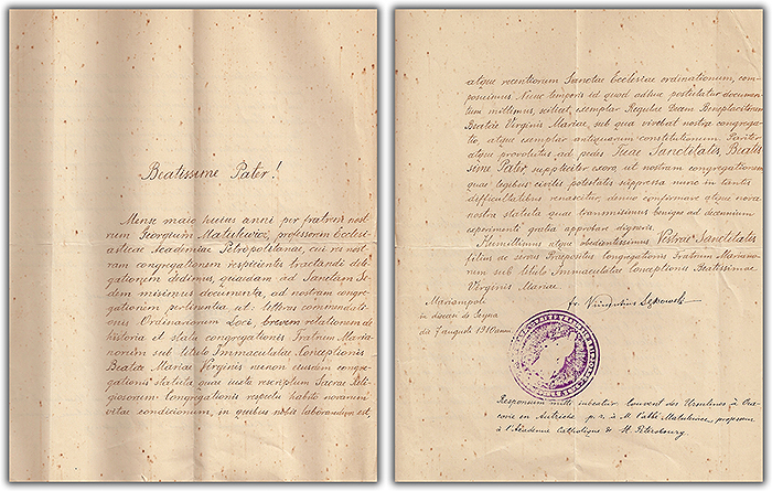 Pope St. Pius X and the Marians | Marians of the Immaculate Conception